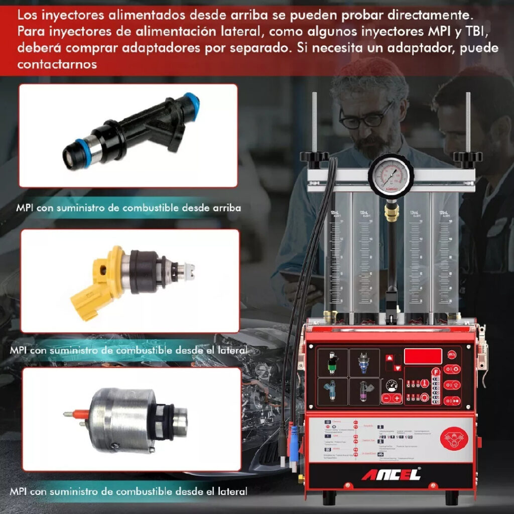 Máquina De Limpiar Inyectores 4 Cilindros Con Ultrasonido Ancel AJ400 ...