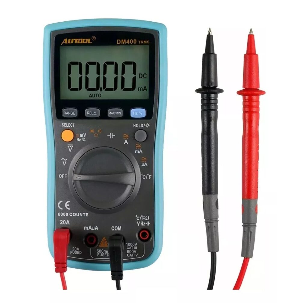 Tester Multímetro Automotriz Digital Autool Dm400 - TUESCANERAUTOMOTRIZ