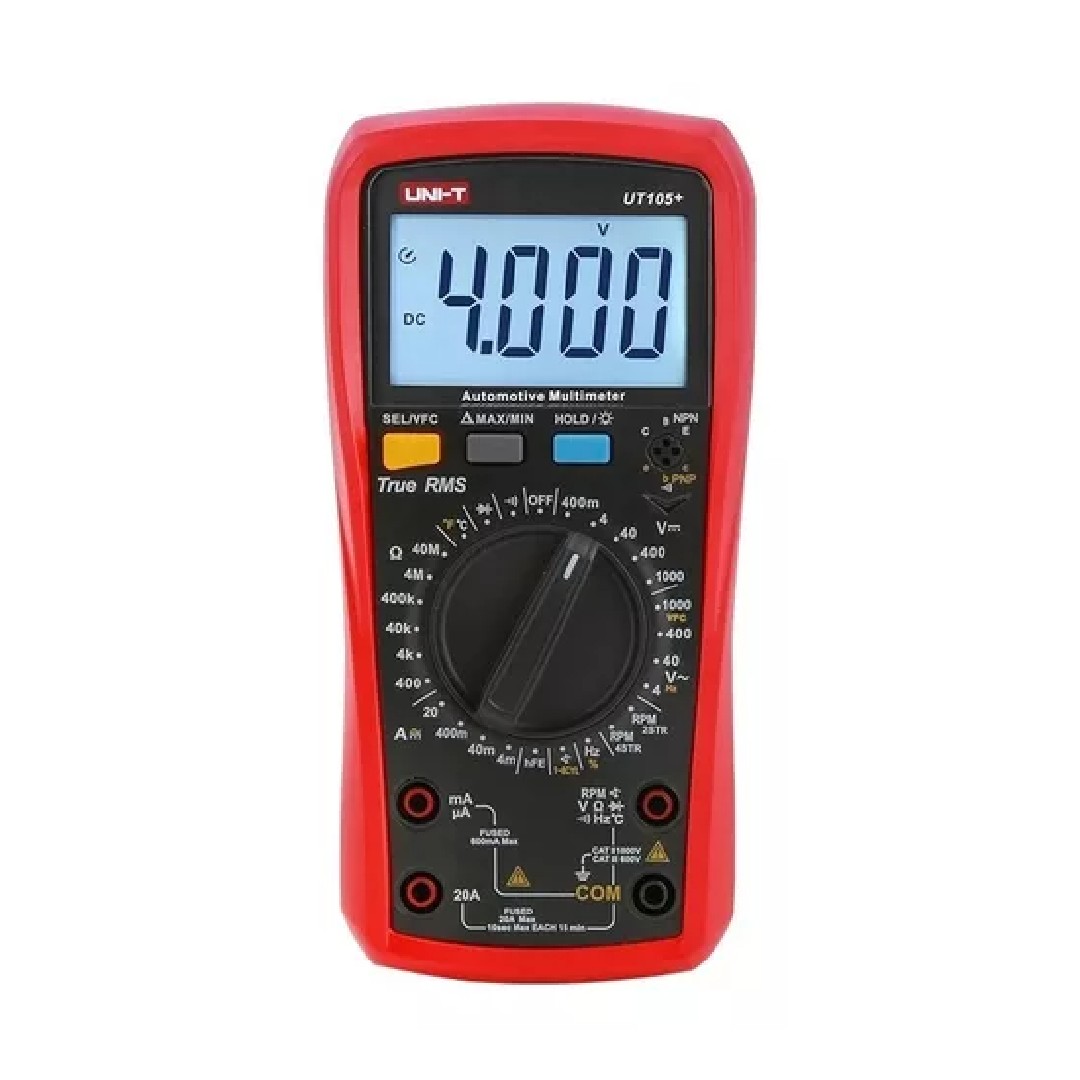 Testes Multímetro Automotriz Digital Vehículos Uni-t UT105+ / UT107 ...