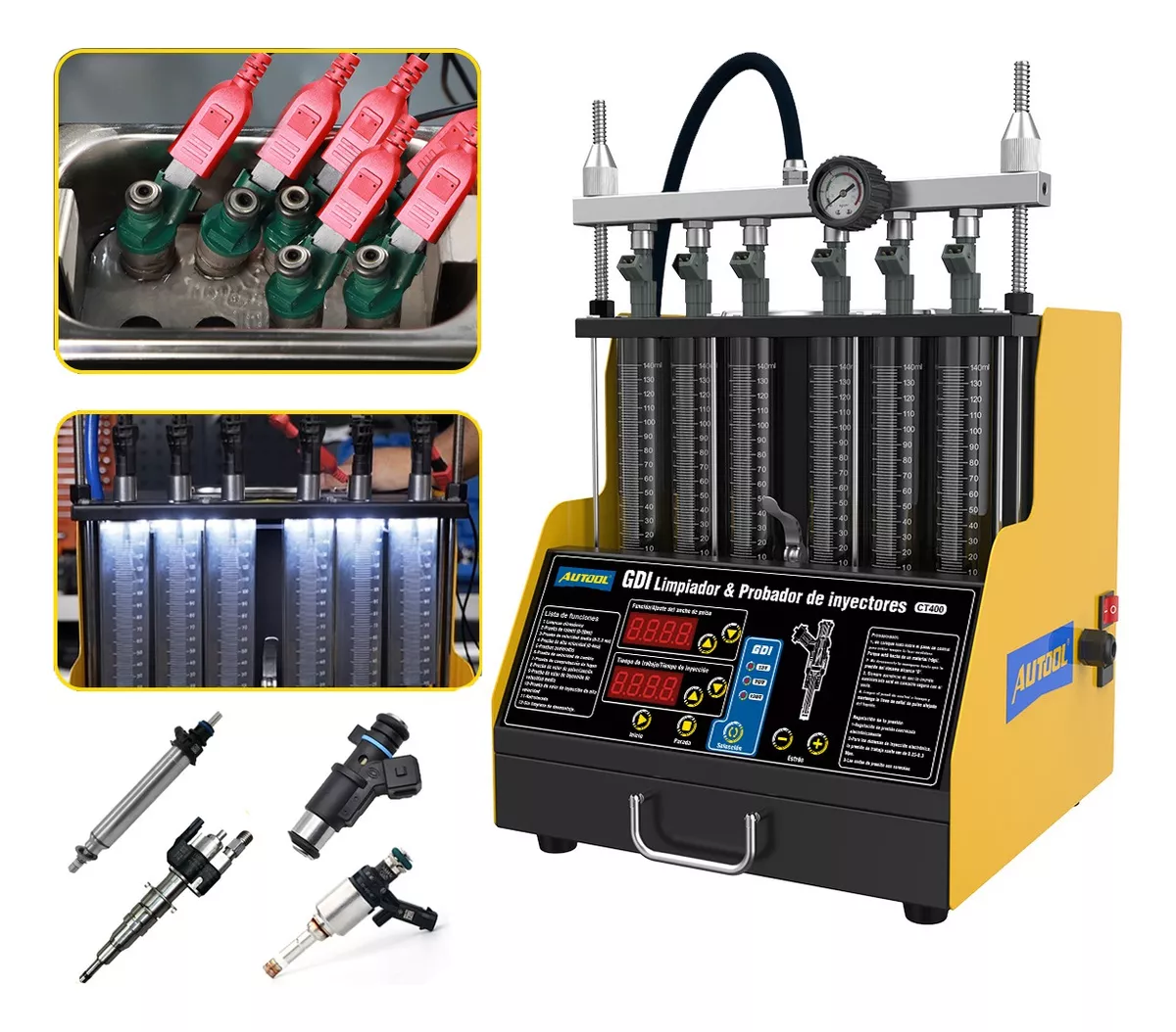 Máquina De Prueba Limpieza De Inyectores Autool Ct400 GDI - TUESCANERAUTOMOTRIZ